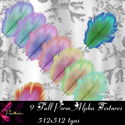 Second Life Marketplace - *PanCakez* Alpha Fluffy Feather Textures